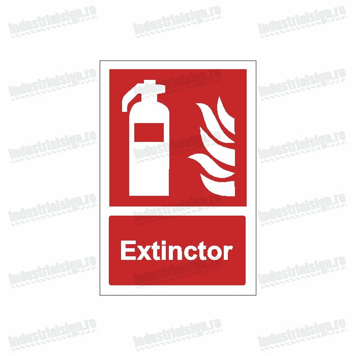Semn Extinctor - indicator de avertizare PSI, protectia muncii SSM