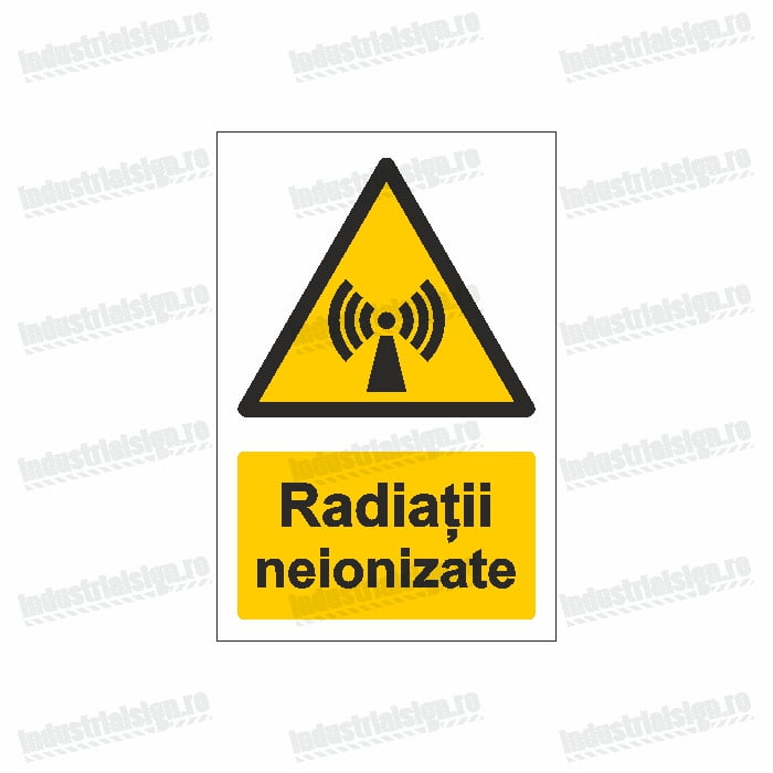 Semn Radiatii neionizate - indicator de avertizare, electricitate